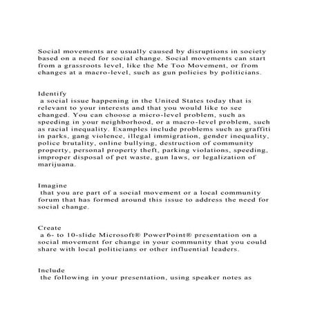 Social movements are usually caused by disruptions in society ba.docx