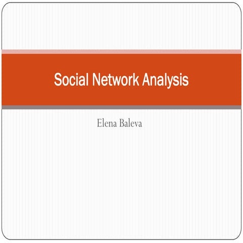 Social Network Analysis | PPT