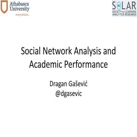 Social network analysis and academic performance | PPT