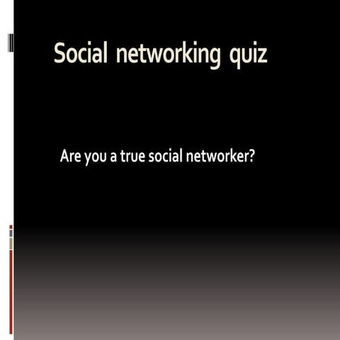 Networking Quiz | PPT