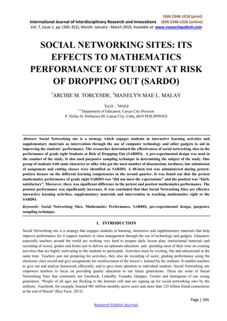 Impact Of Social Media On Academic Performance Of Students RRL | PPT