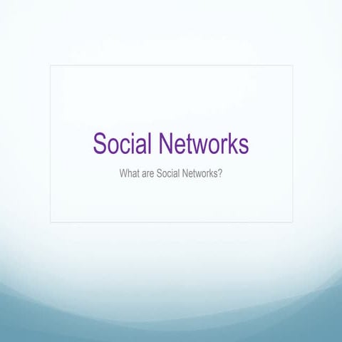 Social networks | PPT