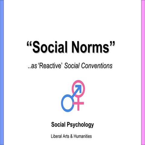 Social Norms - Social Psychology - Liberal Arts & Humanities | PPT