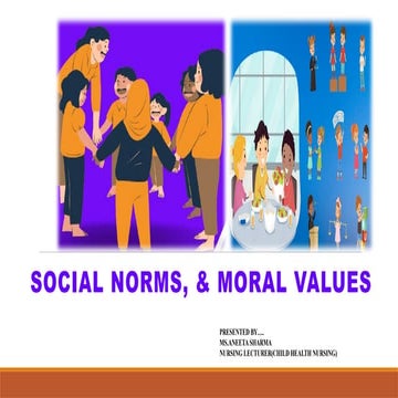 SOCIAL NORMS MORALS VALUES..........pptx