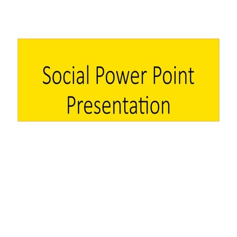 SOCIAL POWER POINT PRESENTATION project | PPTX