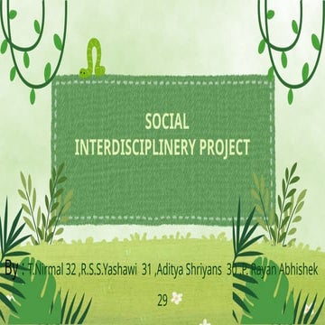 INTERDISCIPLINARY PROJECT.pp for grade 9 tx | PPTX