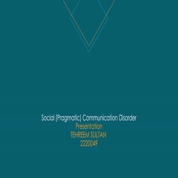 Social (Pragmatic) Communication Disorder.pptx