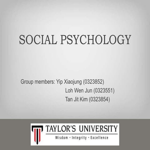 Social psychology video presentation slides | PPTX