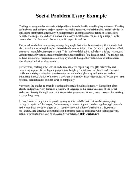 Social Issue Essay.pdf | Education