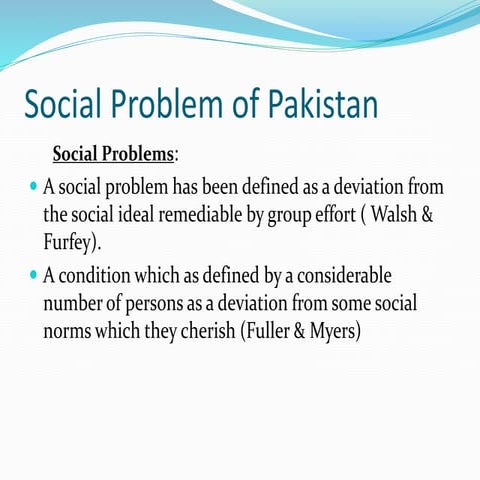 Social Problem of Pakistan | PPTX