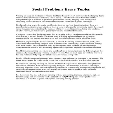 Social Problems Essay Topics.pdf
