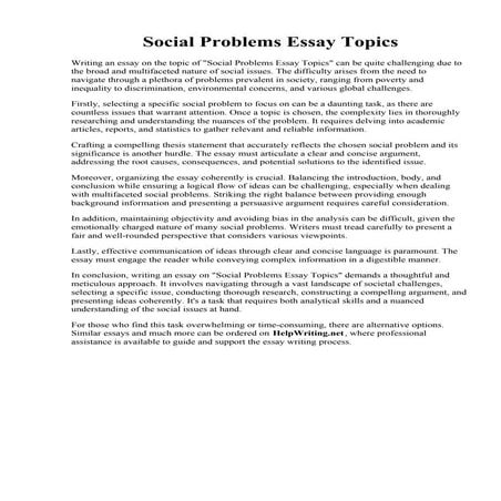 Social Problems Essay Topics.pdf