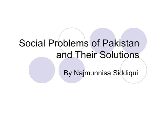 Social Problem of Pakistan | PPTX