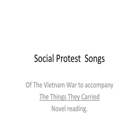 Social protest songs | PPTX