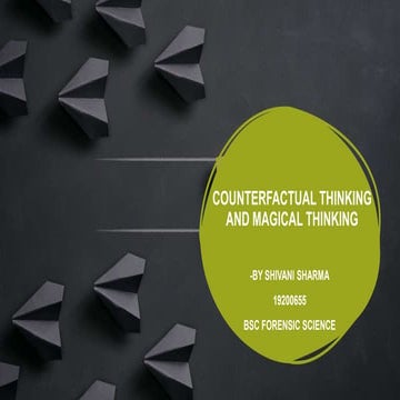 counterfactual thinking and magical thinking in social psychology | PPT