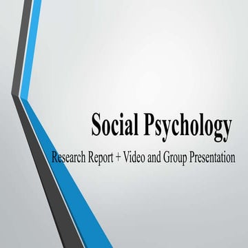 Social psychology (presentation slides) | PPTX