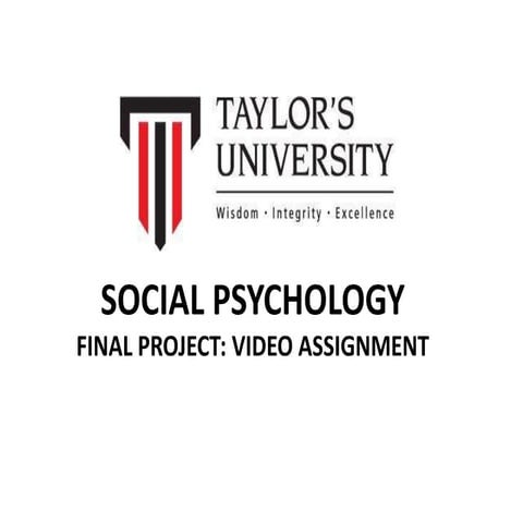 Final Project Social Psychology | PDF