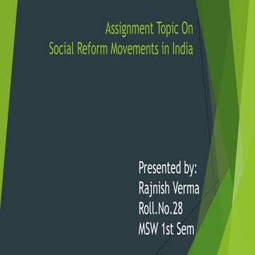 Social reform movements in India | PPT