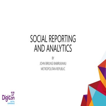 Social reporting - #Digicon17 | PPTX
