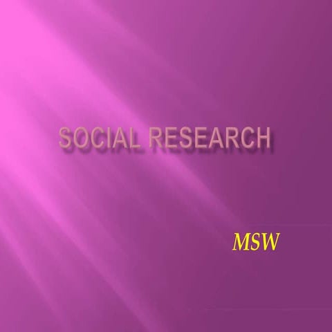 Social research | PPTX | Science