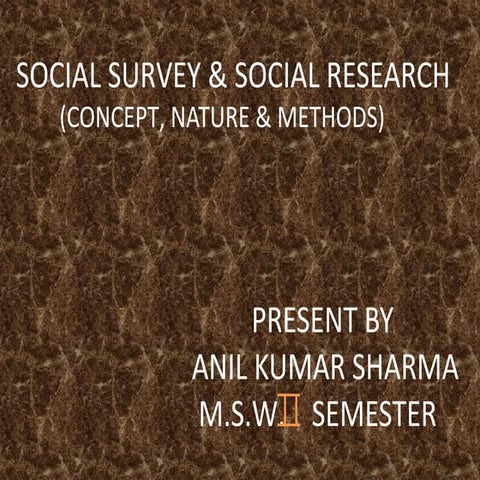 Social research and survey | PPT