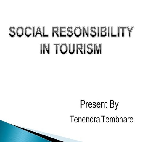 Social responsibility in tourism | PPT | Business | Business and Finance