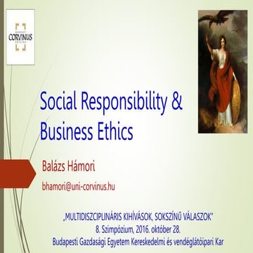 Social Responsibility and Business Ethic ppt.pptx | Business | Business ...