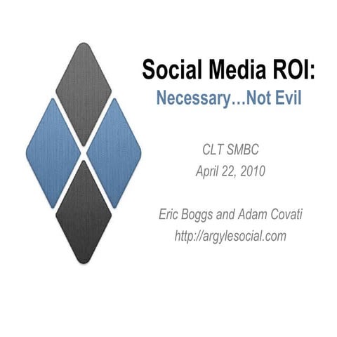 Social Media ROI: Necessary...Not Evil | PPTX