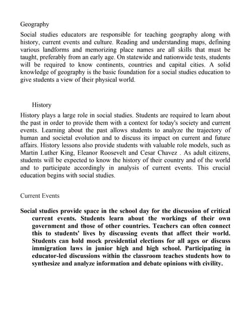 What is social studies ppt | PDF | Education