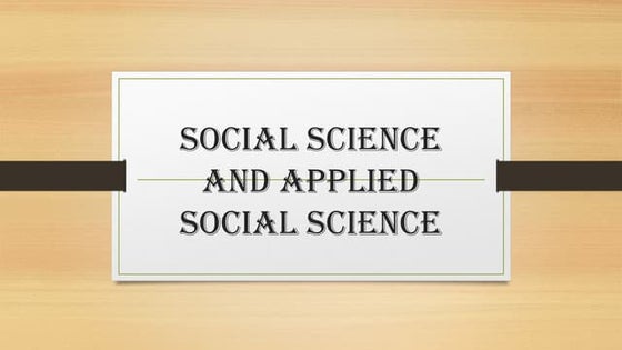 DISS (Disciplines within Social Sciences) | PPTX | Geography | Science
