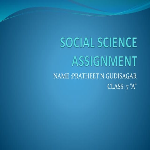 Social science assignment | PPT