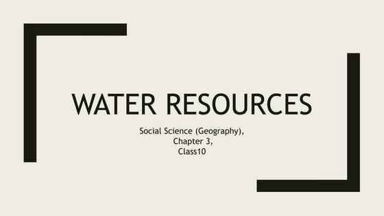 Class 10 Social Science Geography Chapter 1 Resources and Development | PPT