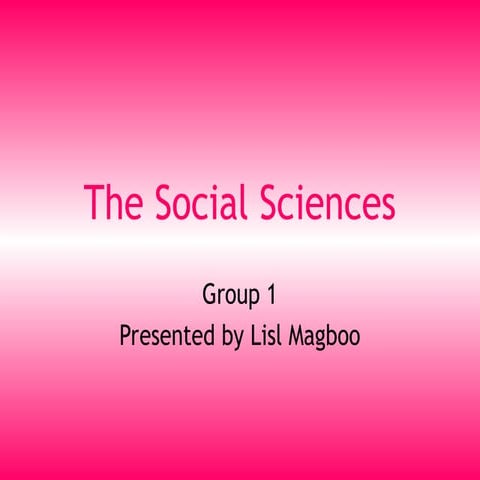 Social Science report about social science | PPT
