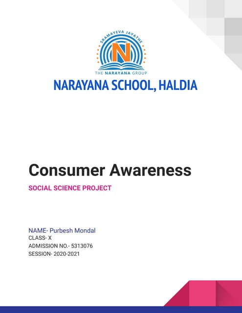 A Project Report On Consumer Rightspdf