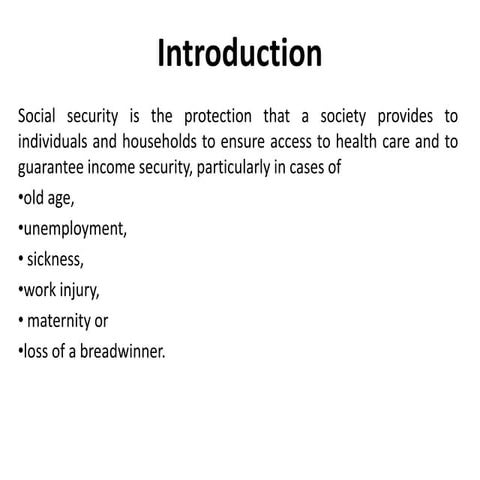 Social security | PPTX