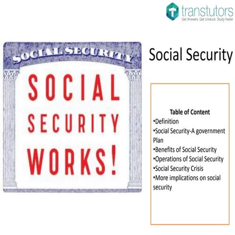 Social Security Explain the concept of Social Security as.docx