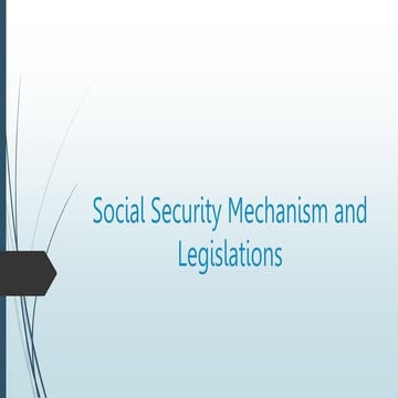 Social Security Mechanism and Legislations.pptx