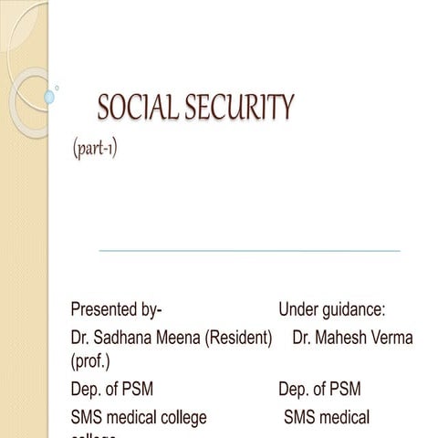 Social security (part 1) | PPTX
