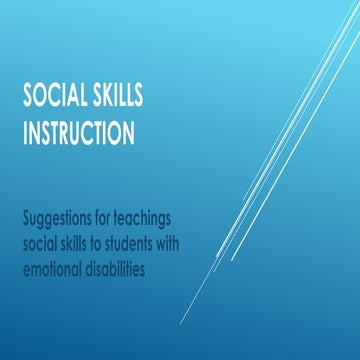 Social skills instruction | PPT