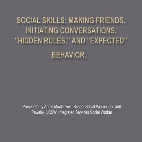 Social skills power point (1) | PPTX