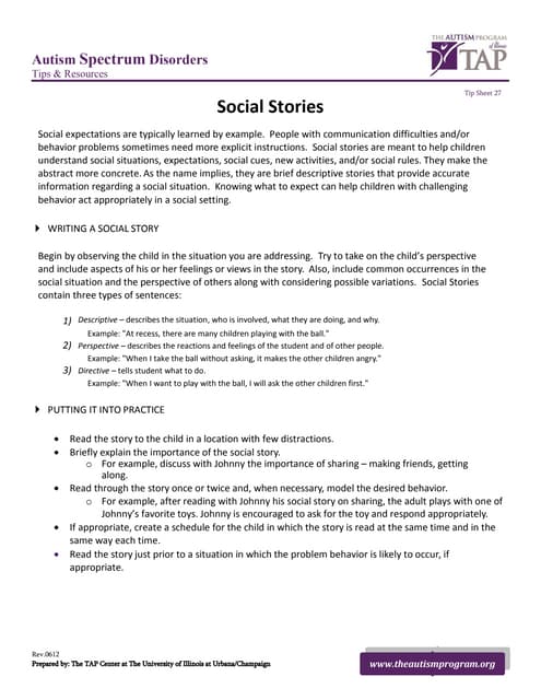 Social stories | PPT