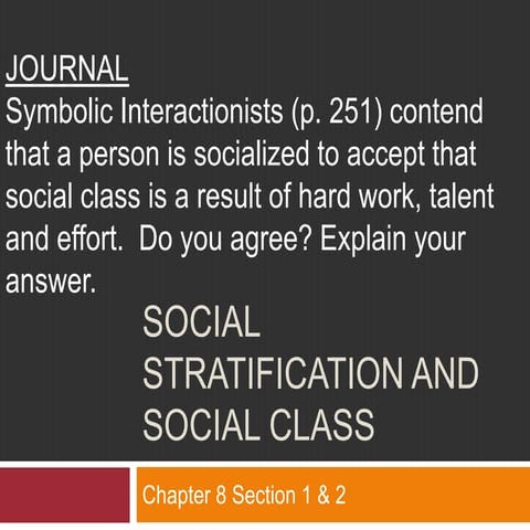 Chapter 8-Social Stratification | PPT
