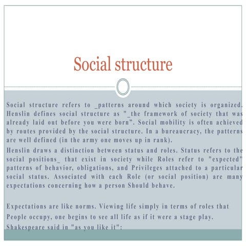 Social structure | PPT