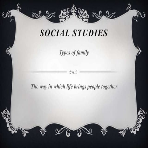 Social Studies M1 Types of family and unions | PPT