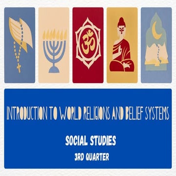 Social Studies 8 - Major Religions in the World | PDF