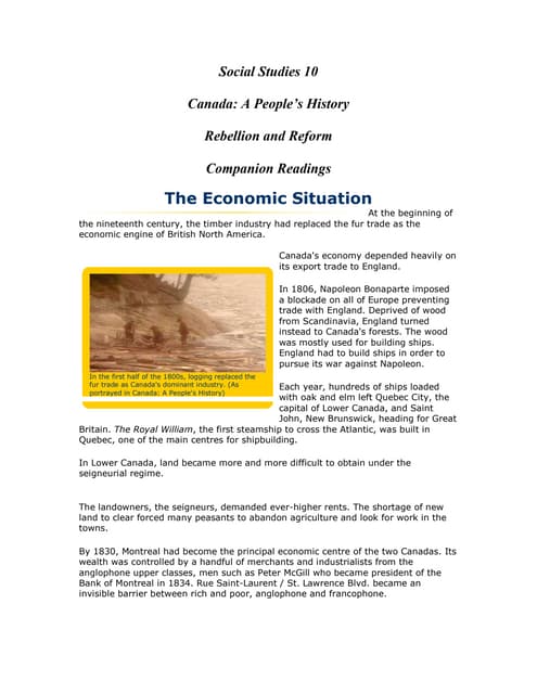 British Studies prezentacja - the history of Canada for intermediate ...