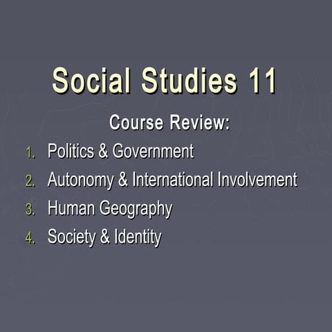 Social studies 11 course review | PPT