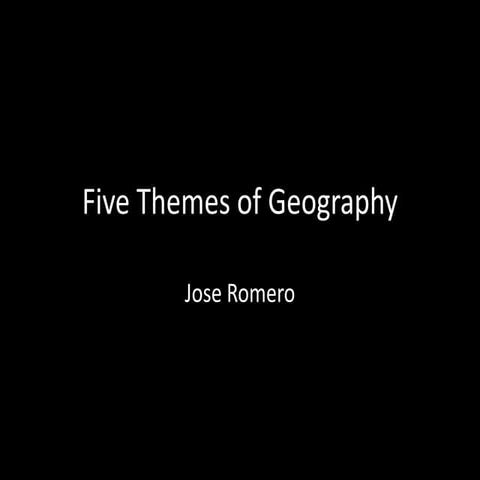 Social studies 5 themes of geography | PPTX