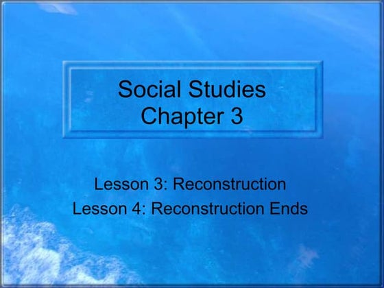 Reconstruction (1865-1877) | PPT | Civic affairs | Politics
