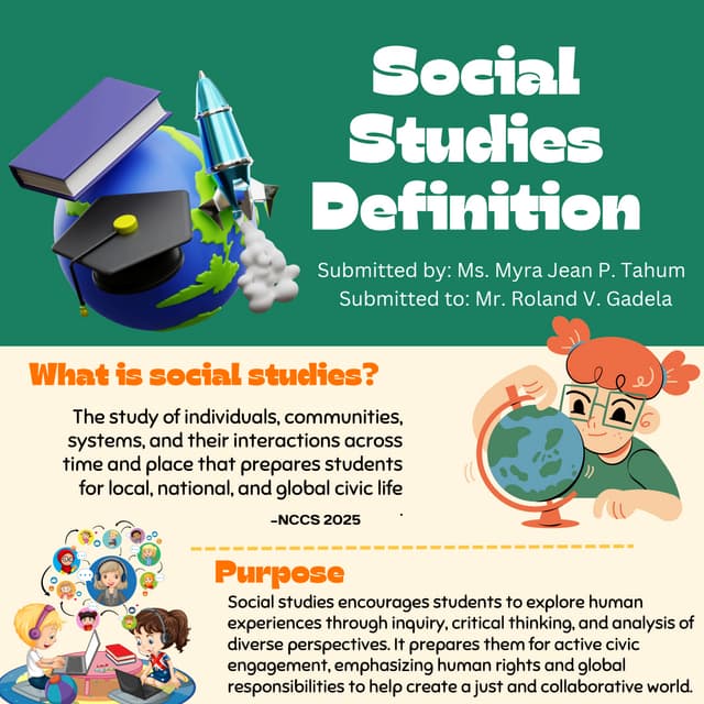 social studies definition.pdf infographic | PDF